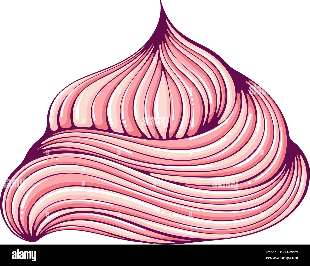 Whip cream line art Stock Vector Images - Alamy