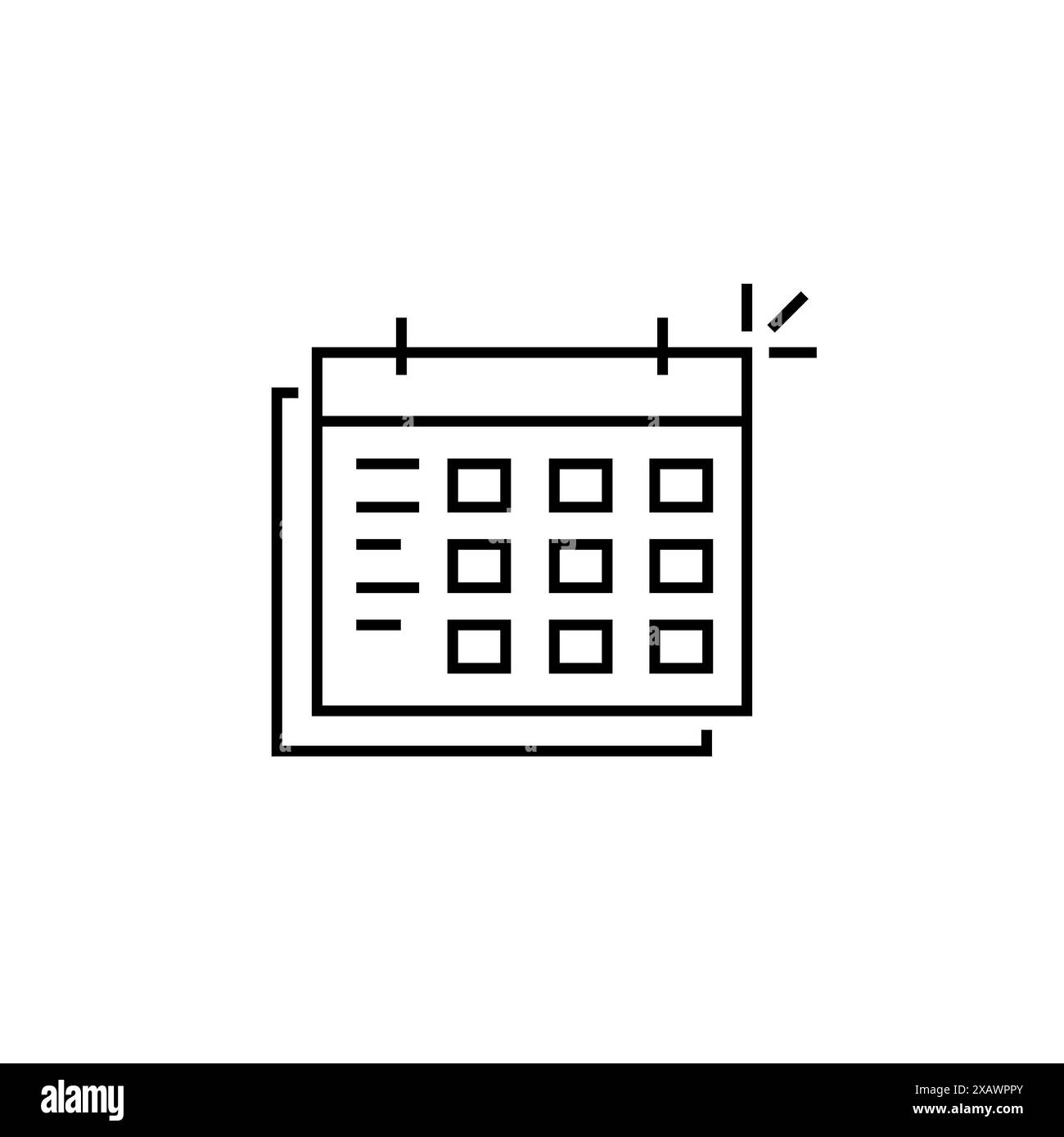 thin line calendar icon like time management Stock Vector Image & Art ...