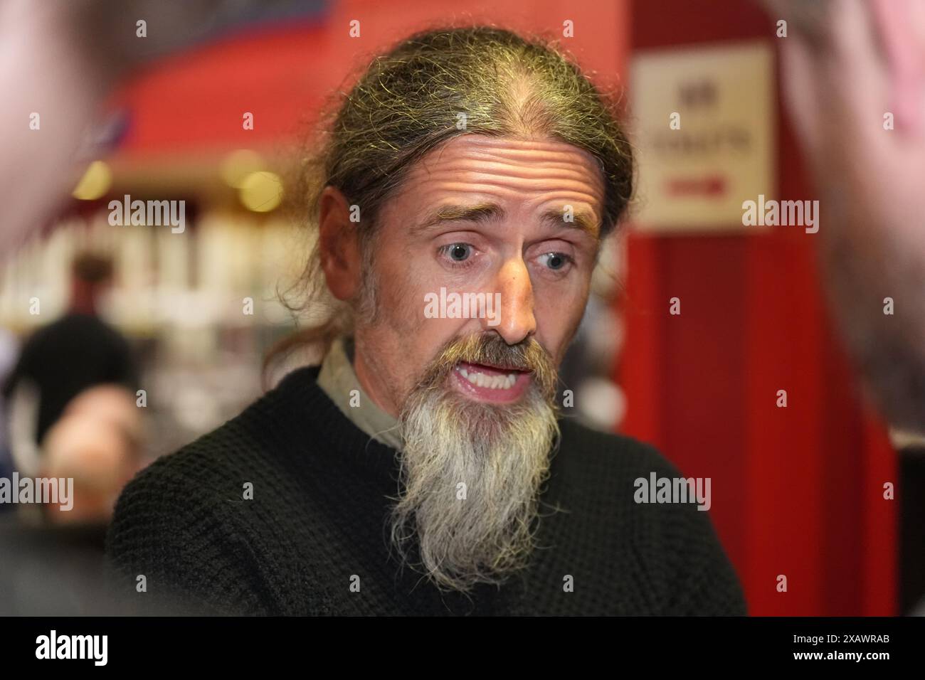 Candidate Luke 'Ming' Flanagan speaking to the media as Counting ...