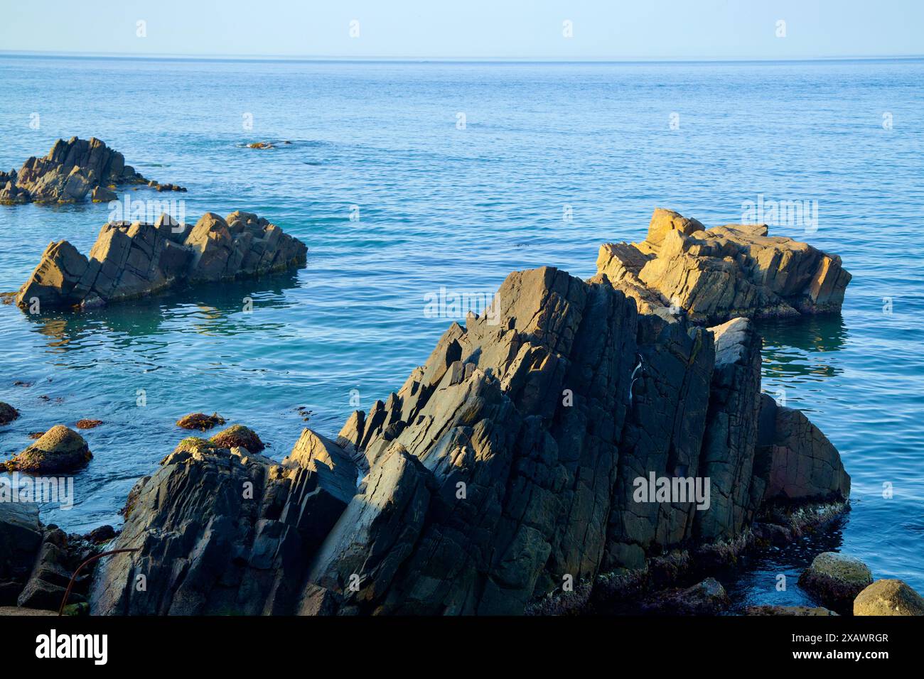 Gangneung, South Korea - May 18th, 2024: Rugged rock formations jutting ...