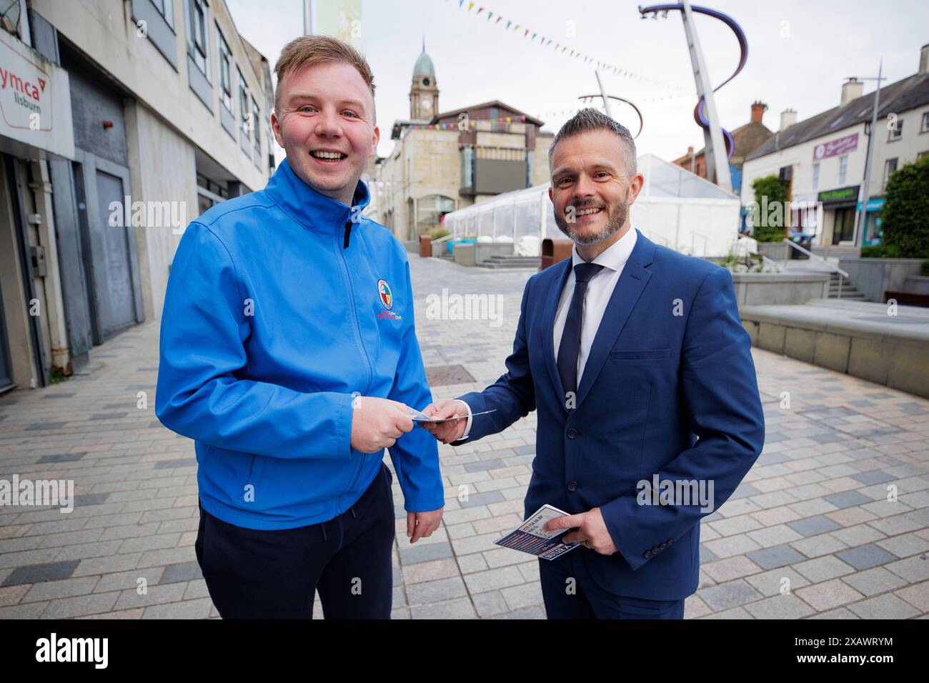 Robbie Butler (right), UUP Westminster candidate for the constituency ...