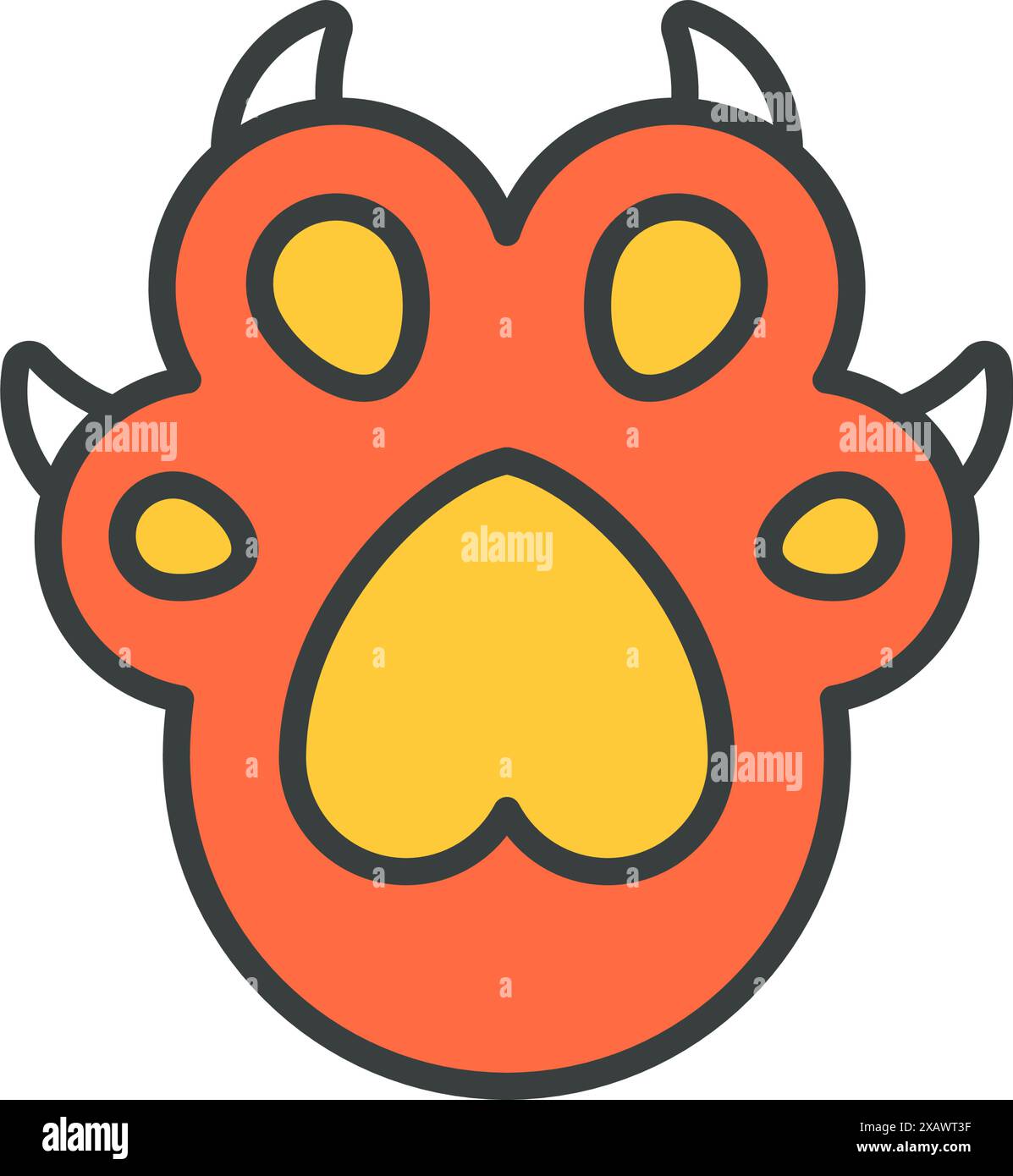 Carnivorous animal paw print with claws pop art groovy style t shirt ...