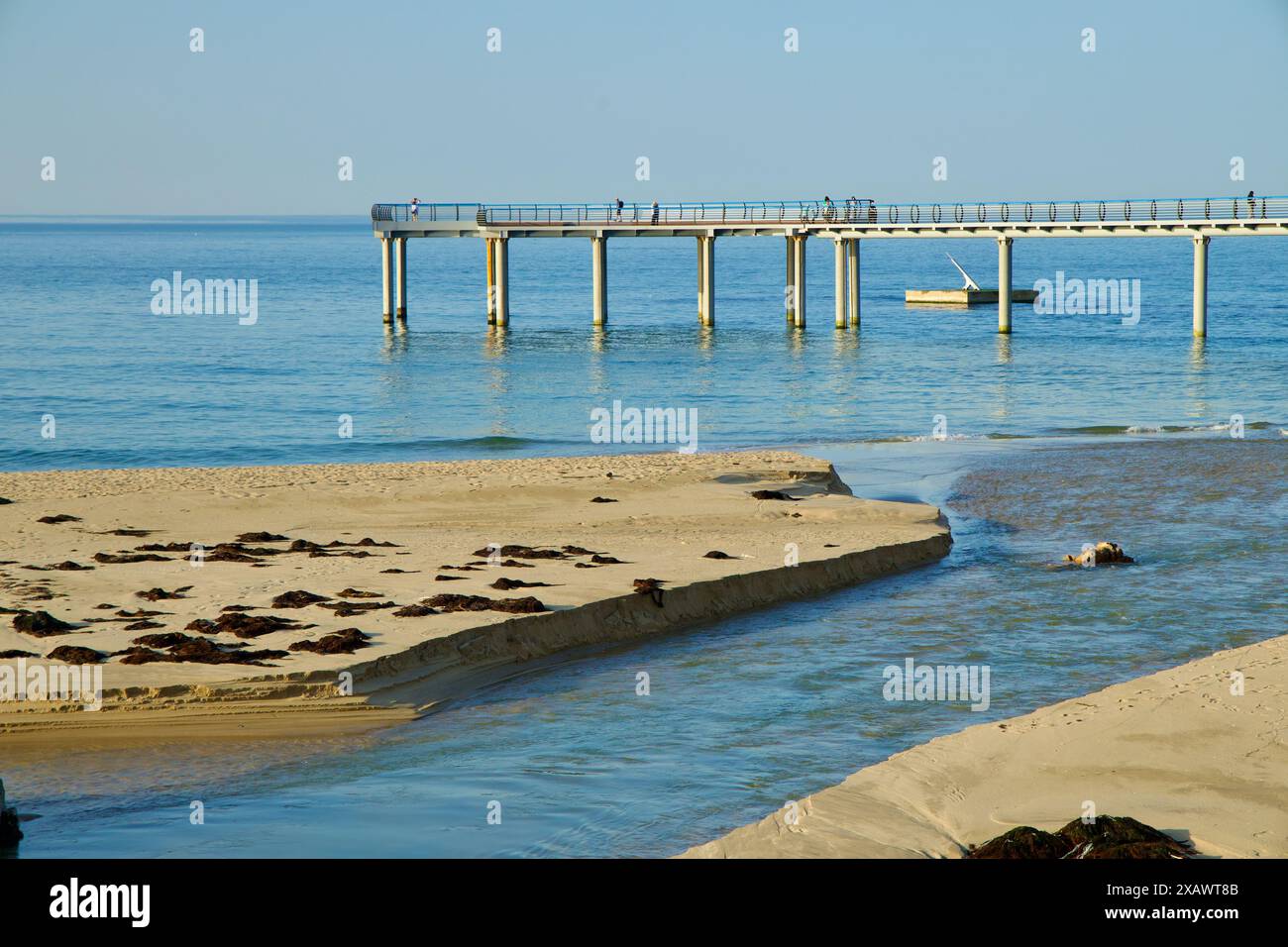 Gangneung, South Korea - May 18th, 2024: A walkway extends over the ...