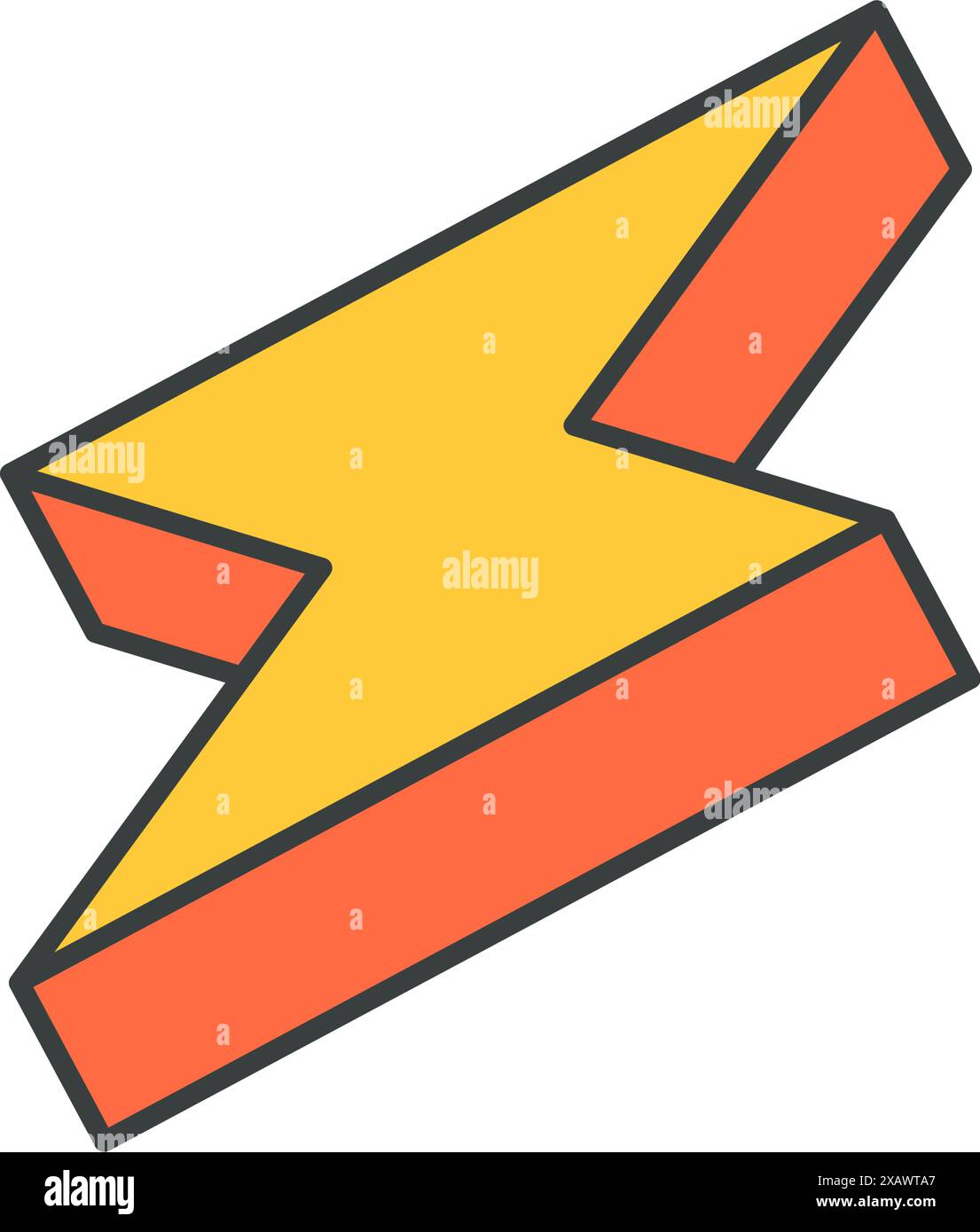 Yellow lightning flash thunderbolt natural explosion pop art groovy ...