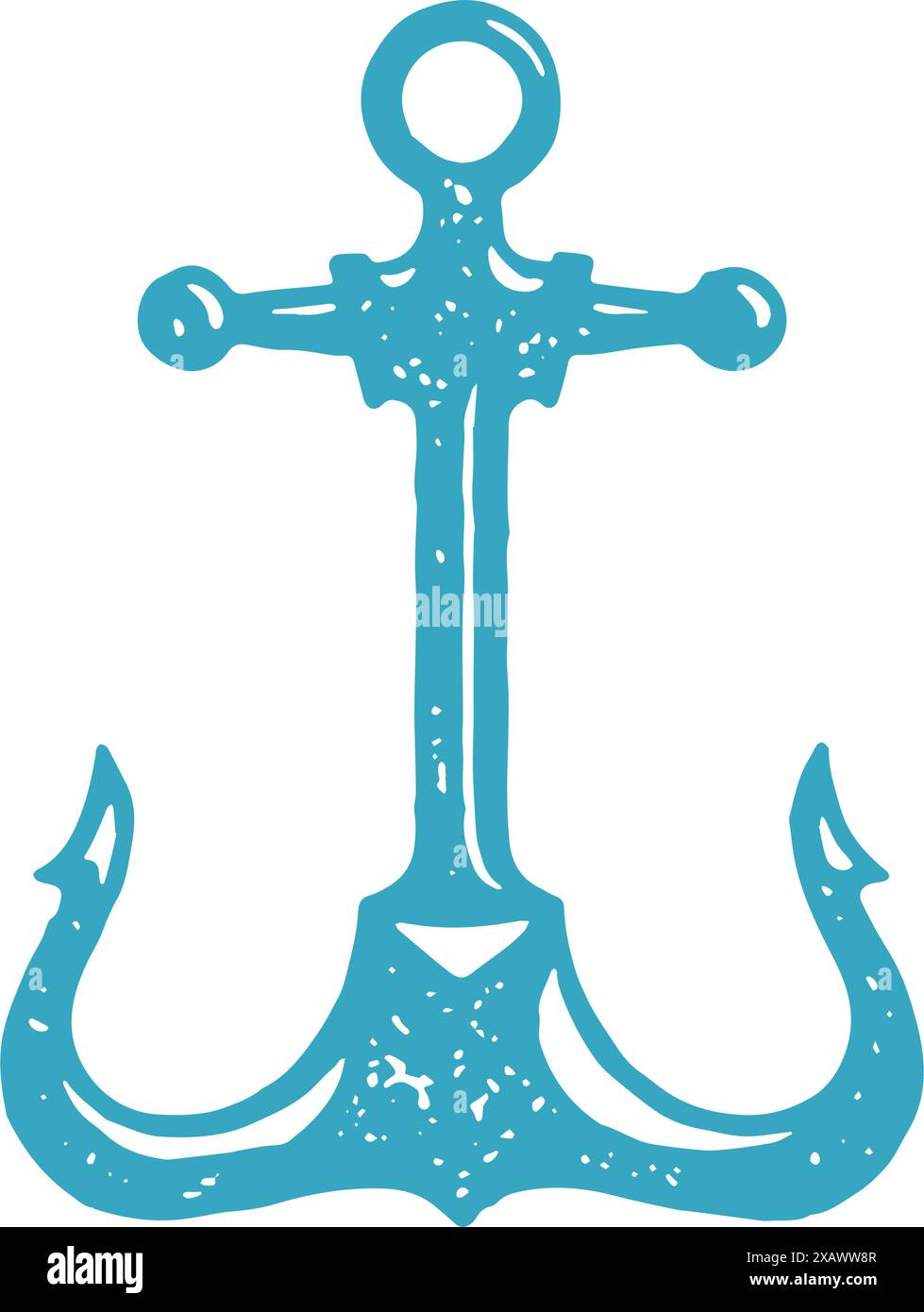 Classic decorative nautical anchor security hook for water transport ...