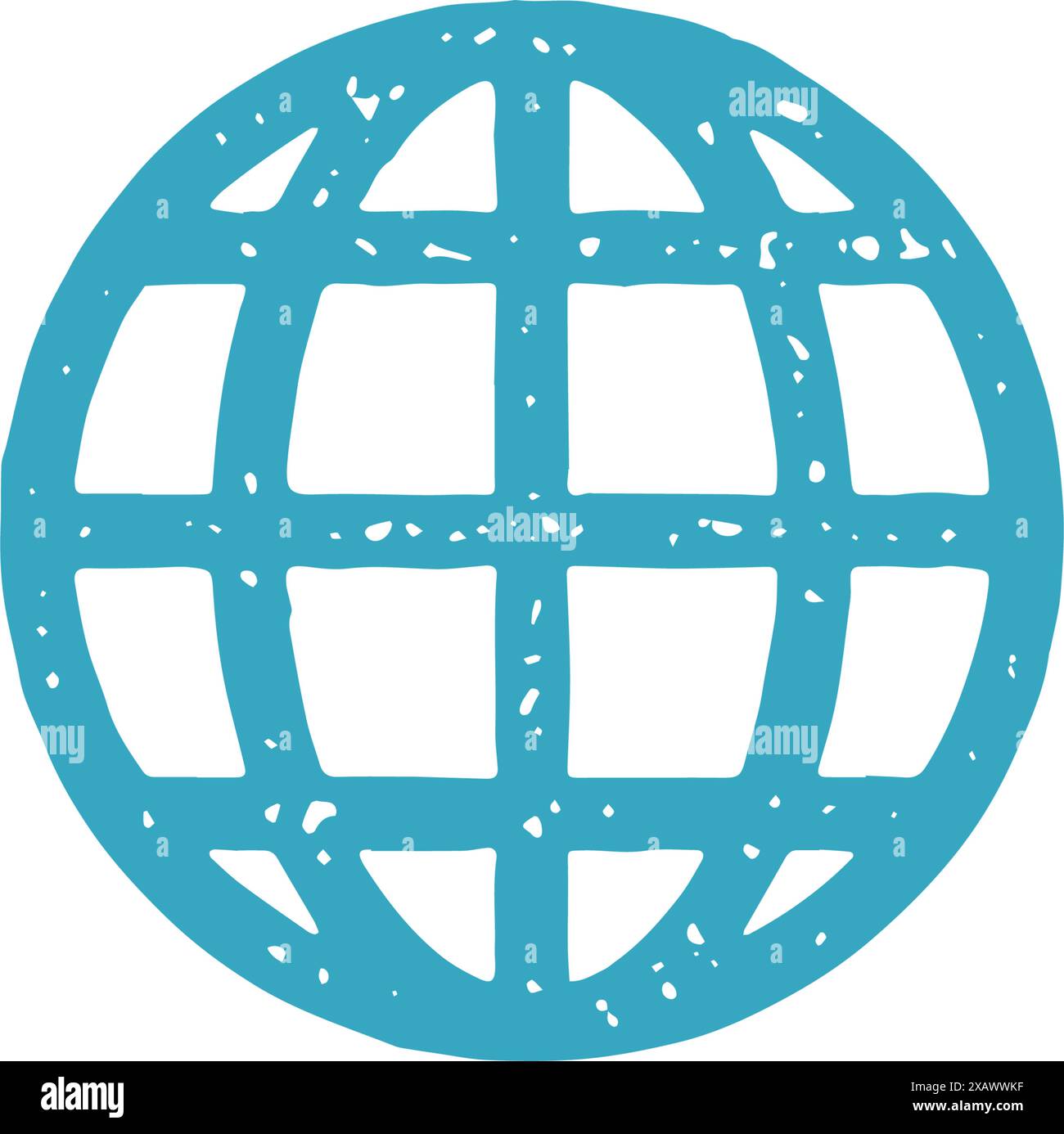 Global grid sphere striped shape decorative design grunge texture ...