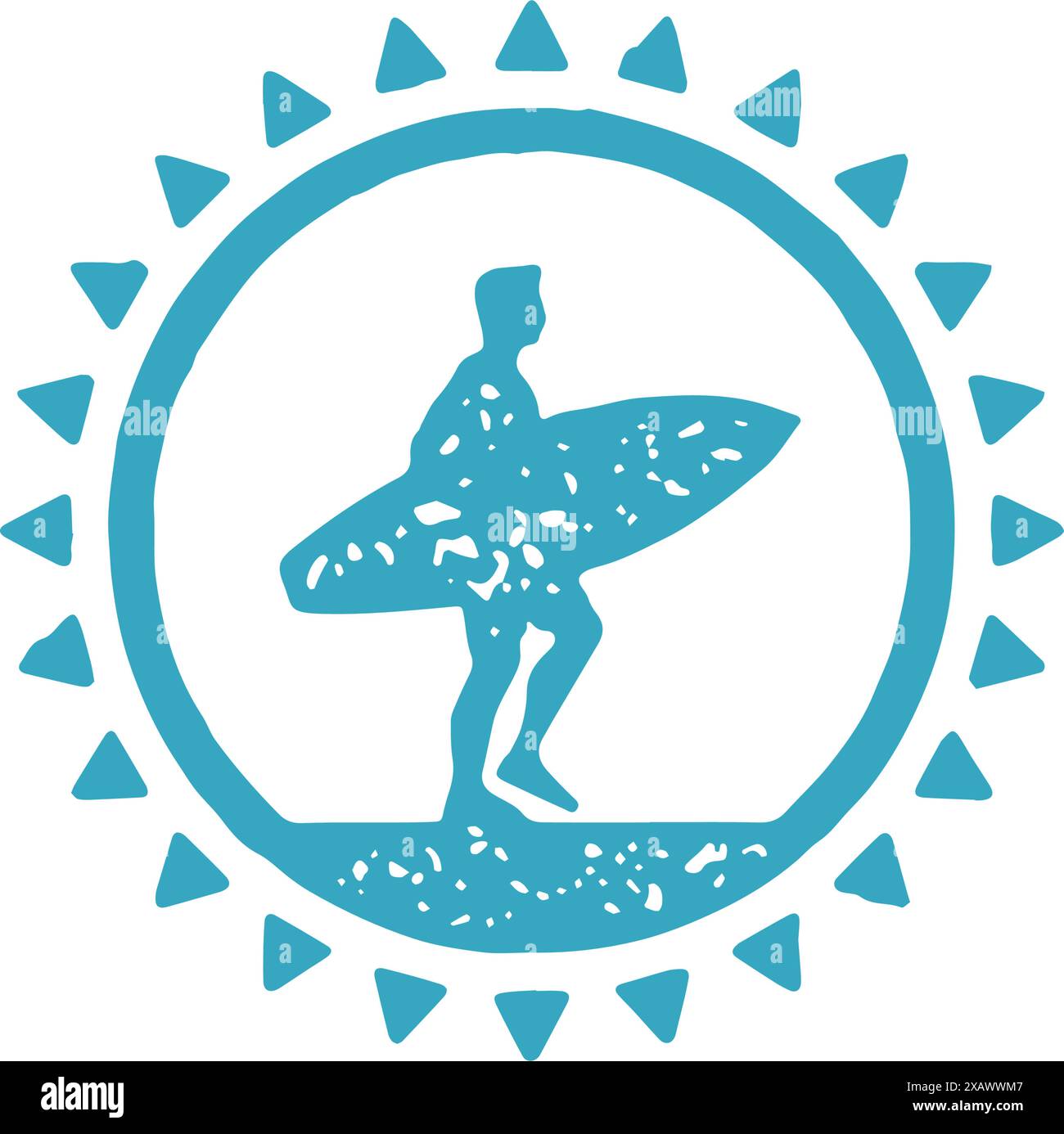 Surfer carrying board Stock Vector Images - Alamy