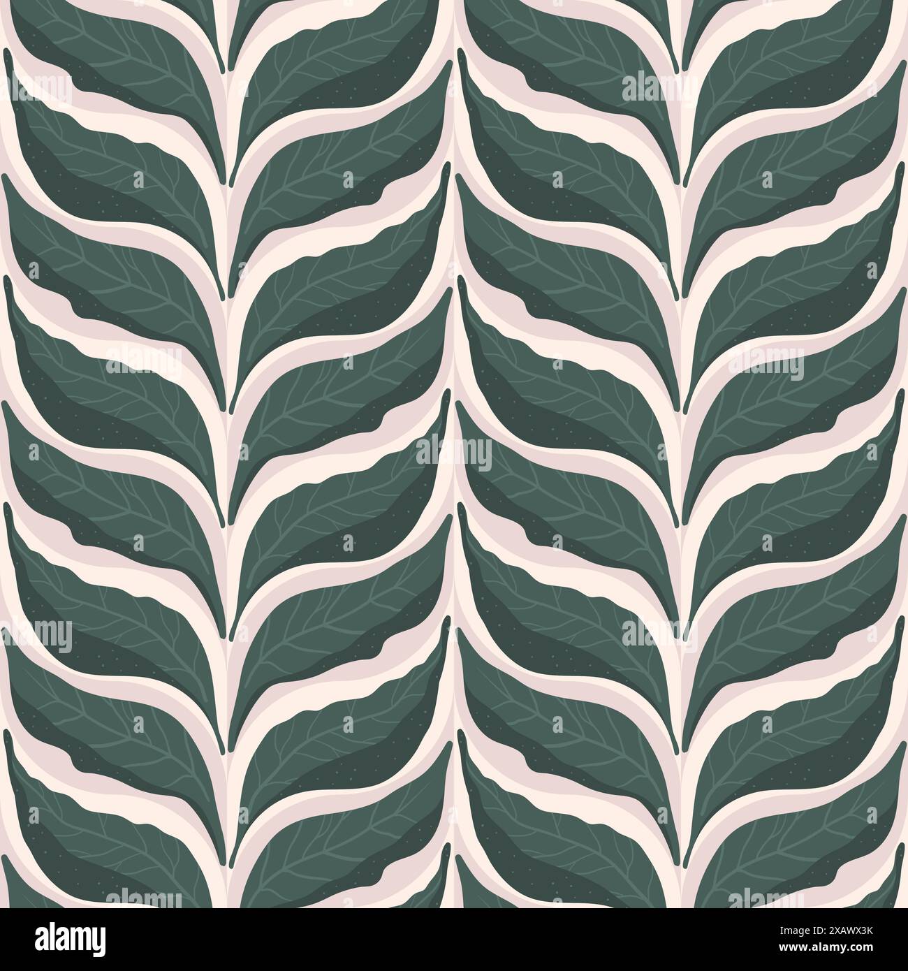 Retro leaves seamless pattern. Floral braid knit endless background ...