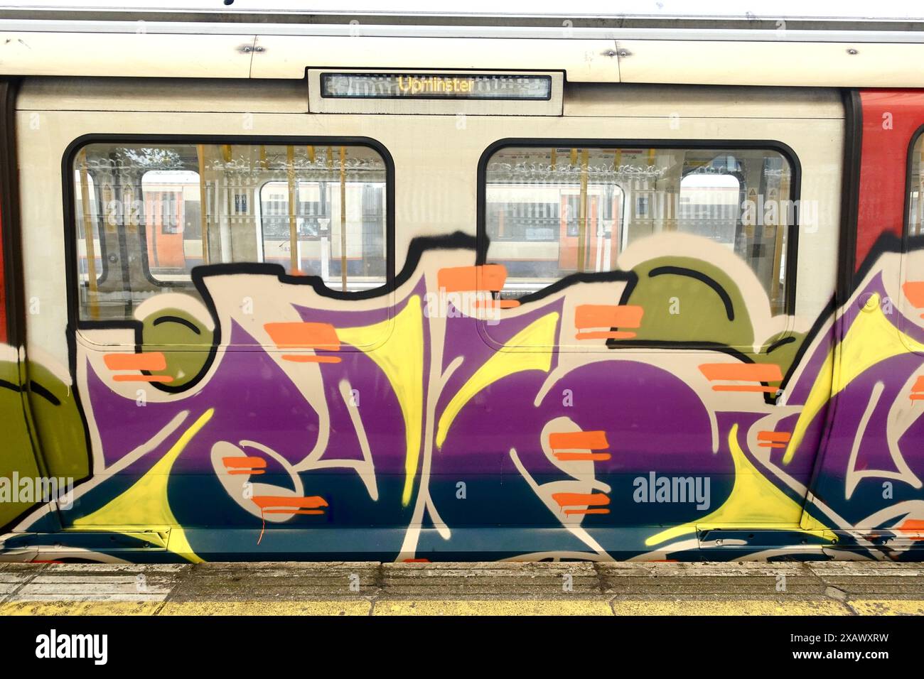 It's like the 1980s again - graffiti art on the London Underground tube ...