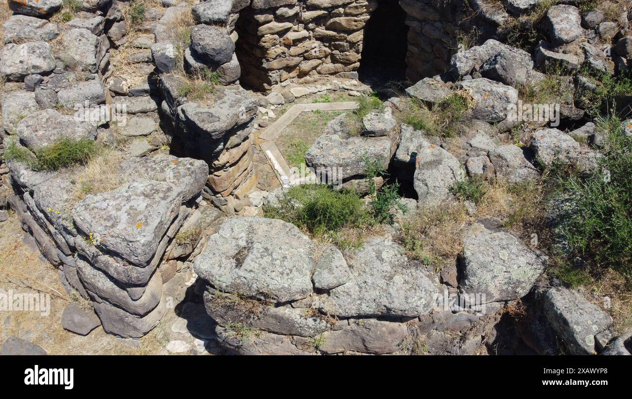nuraghe and nuragic complex of sa domu beccia in uras in central ...