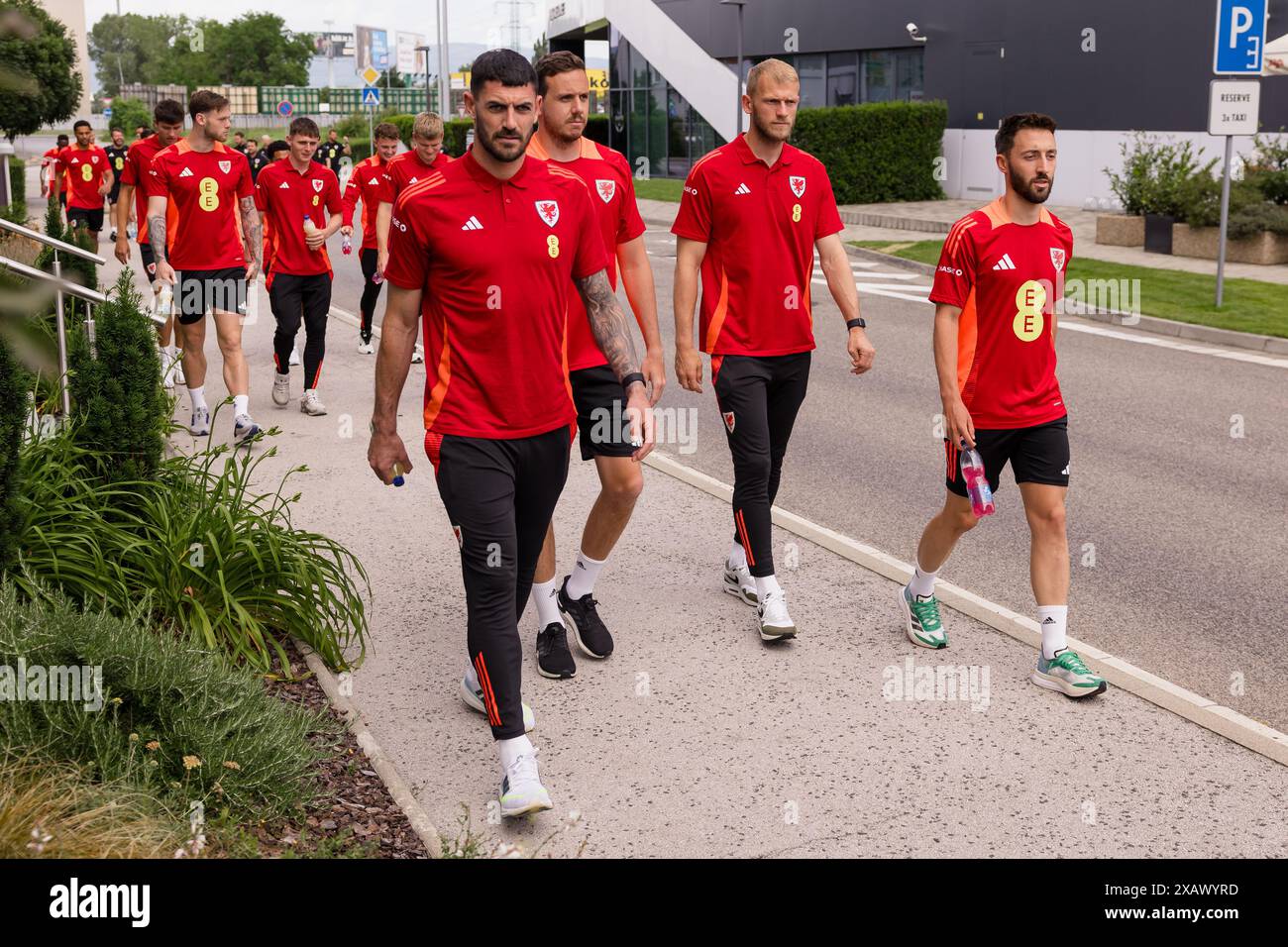 BRATISLAVA, SLOVAKIA - 09 JUNE 2024: Wales' goalkeeper Tom King, Wales ...