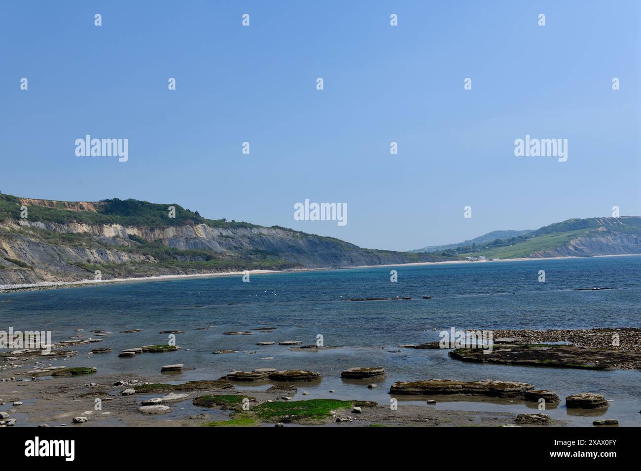 Coastline Lyme Regis Lyme Bay Somerset England uk May Spring 2024 Stock ...