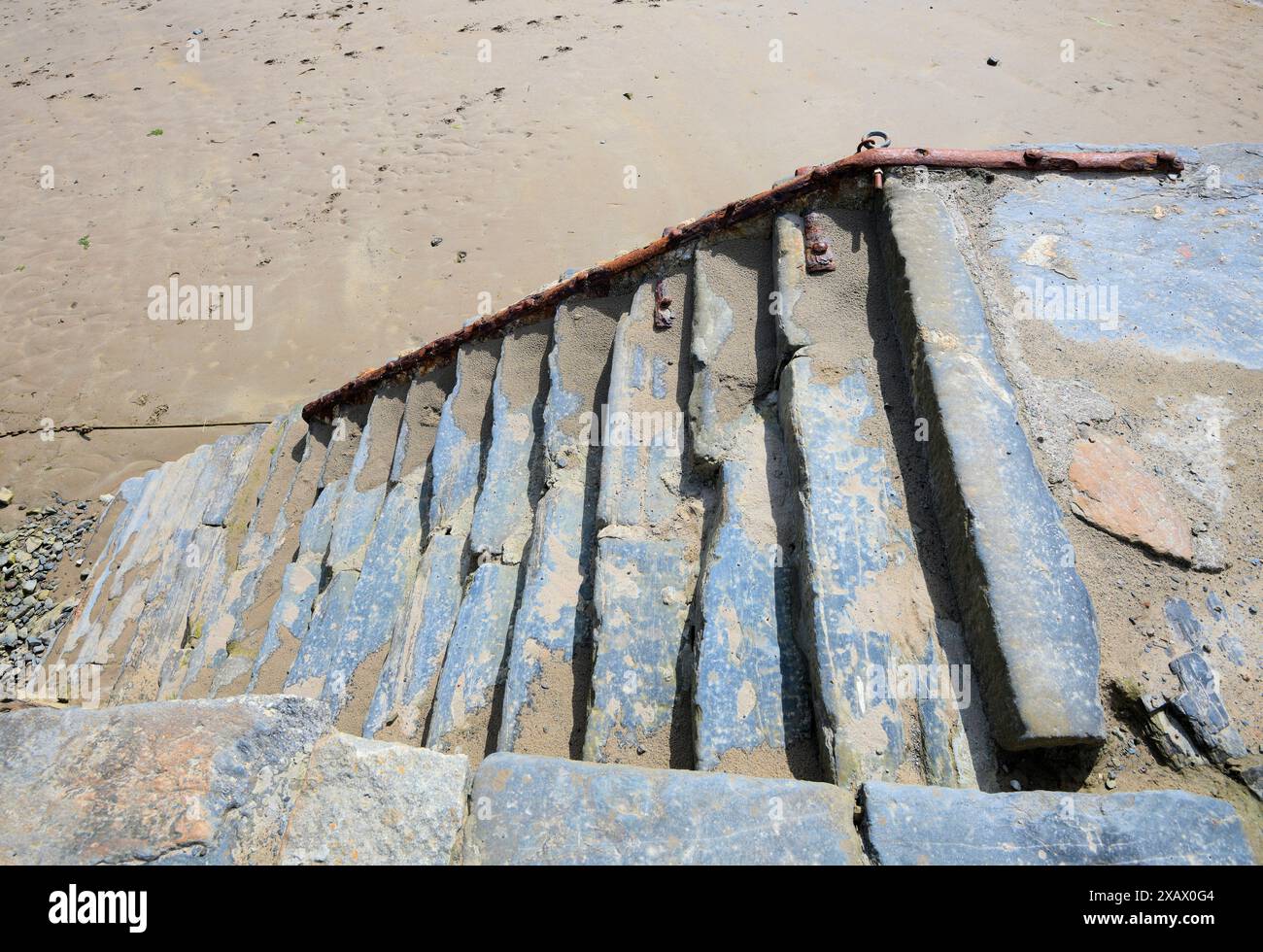 Portsoy, Aberdeenshire, Scotland. 17th Century harbour steps Stock ...