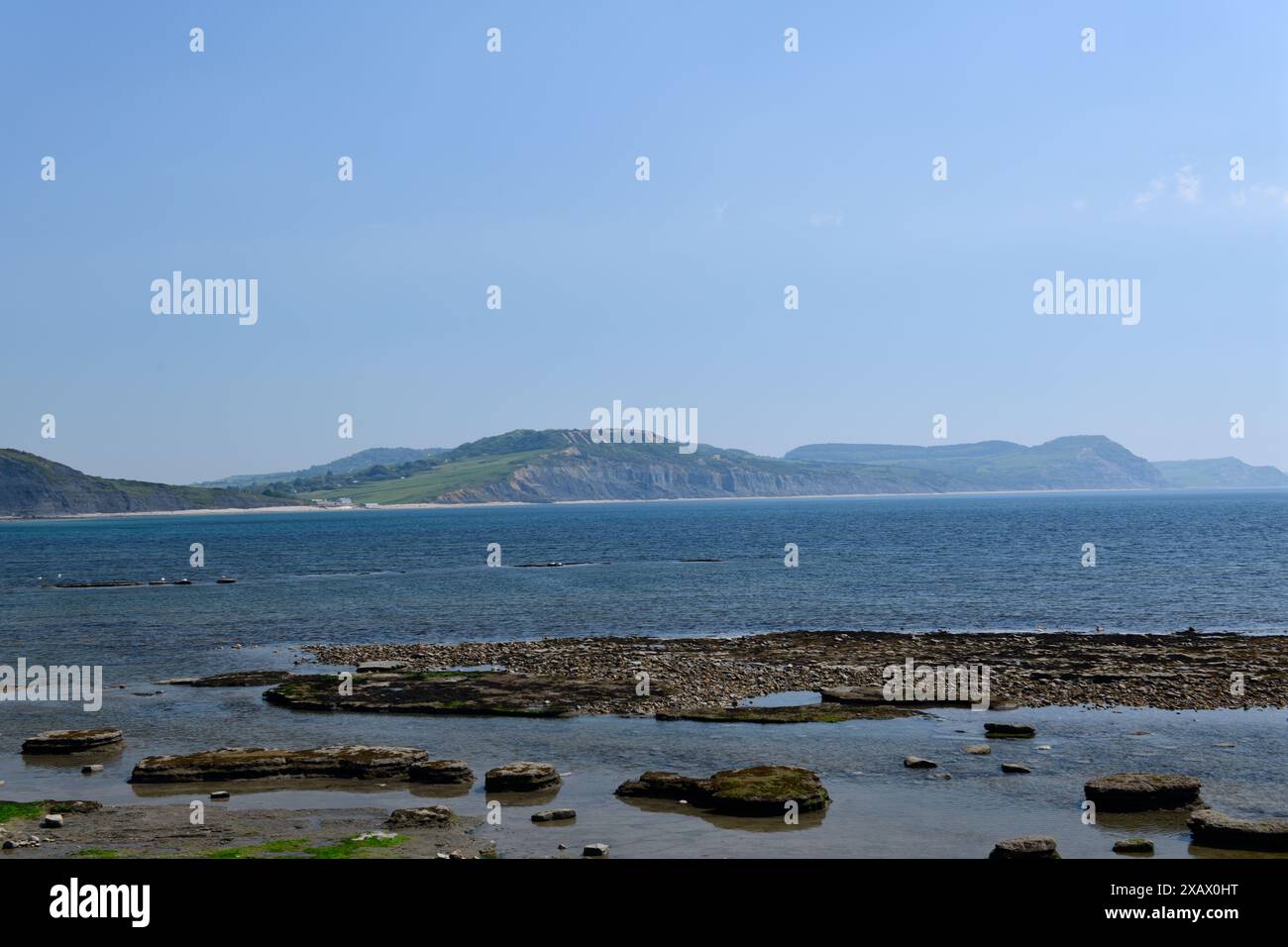 Coastline Lyme Regis Lyme Bay Somerset England uk May Spring 2024 Stock ...