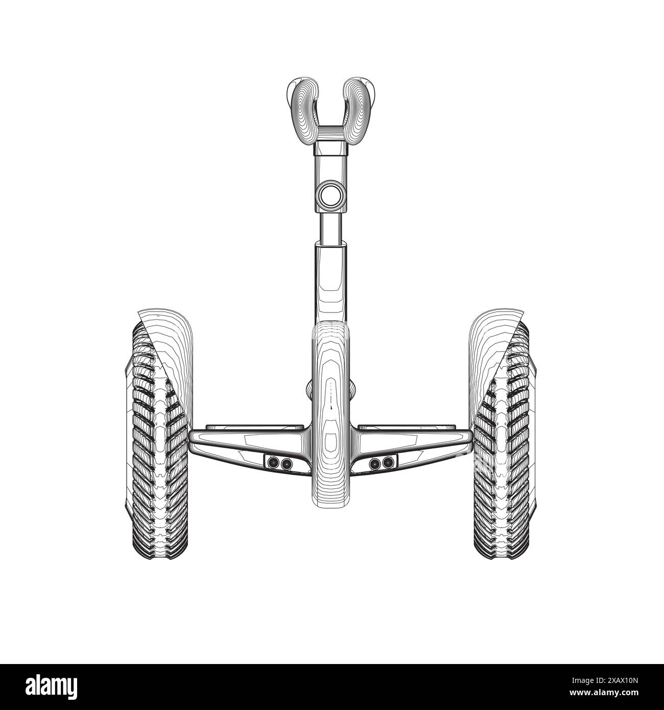 Contour Gyroscooter vector illustration. Cartoon isolated personal ...