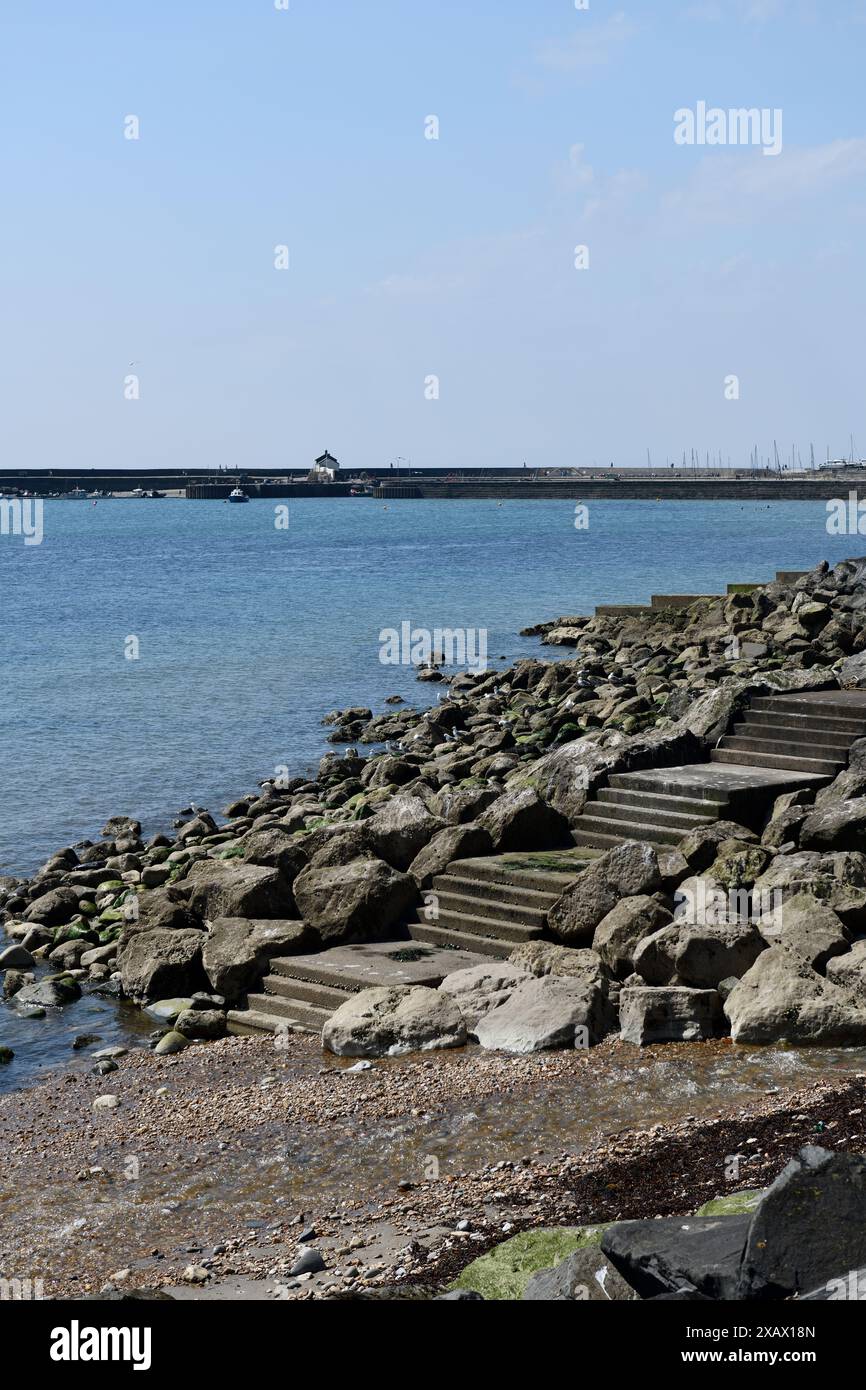 Lyme Regis Pebble Beach and Lyme Bay Dorset England uk Stock Photo - Alamy