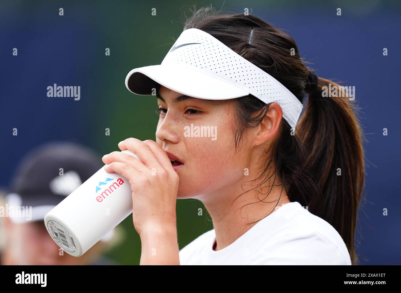 Emma Raducanu on the practice court during qualifying day two of the ...
