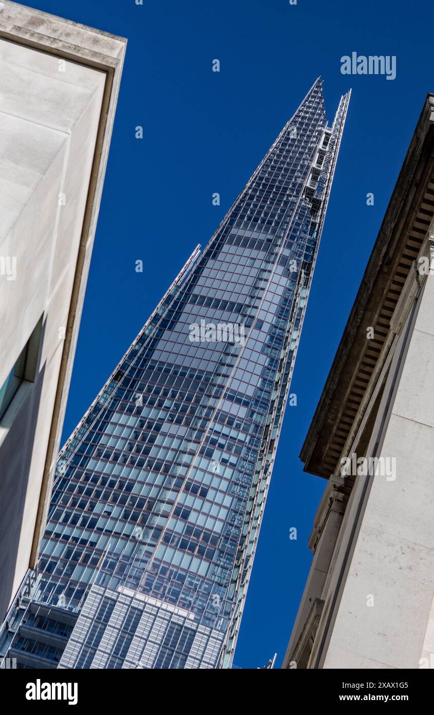 London, England – August 2023. Shard London Bridge Tower, is a pyramid ...