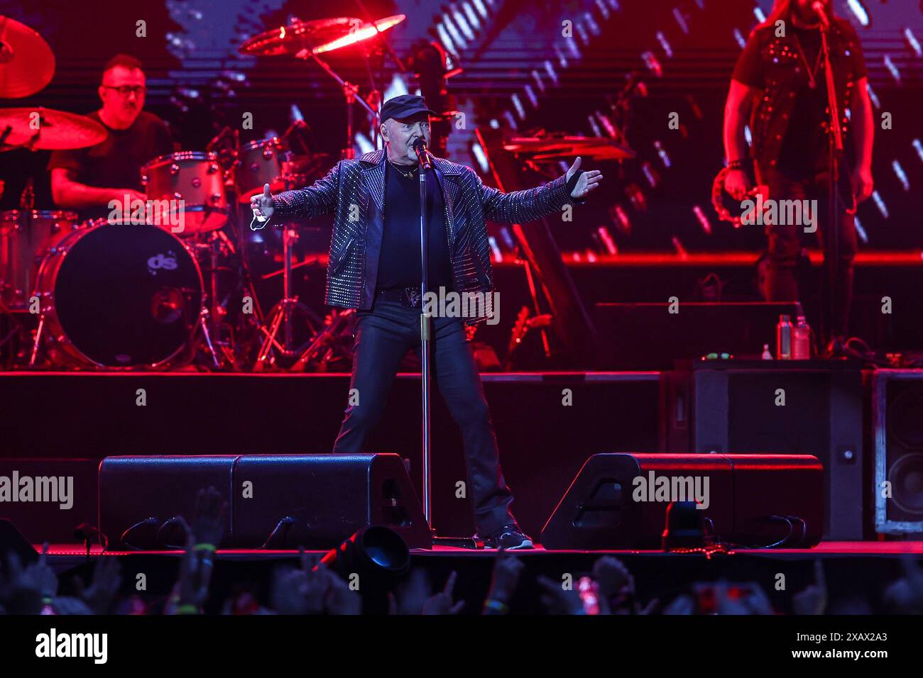 Vasco Rossi performs live on stage during Vasco Live 2024 at San Siro ...