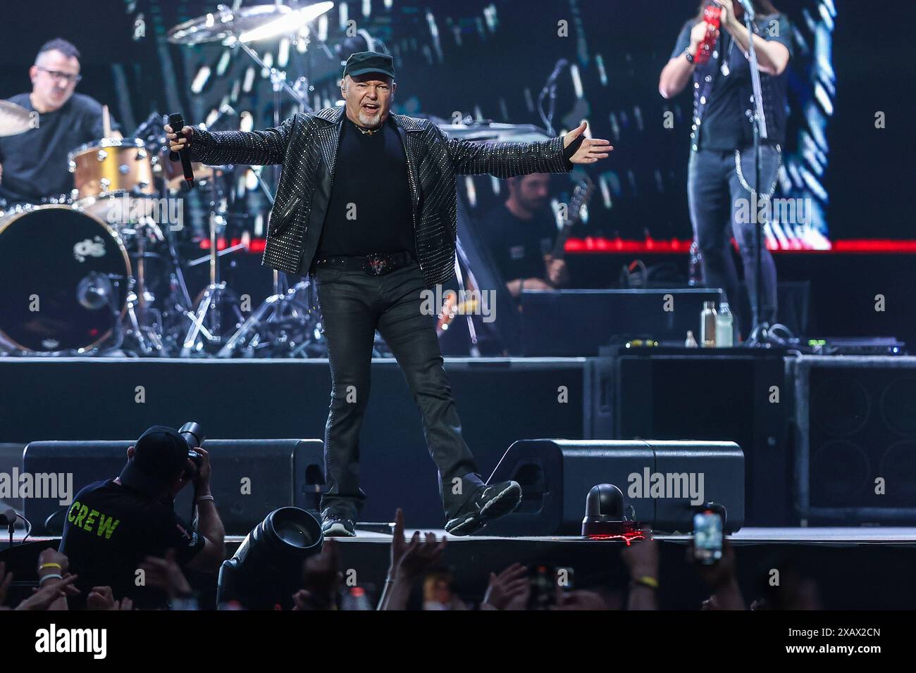 Vasco Rossi performs live on stage during Vasco Live 2024 at San Siro ...