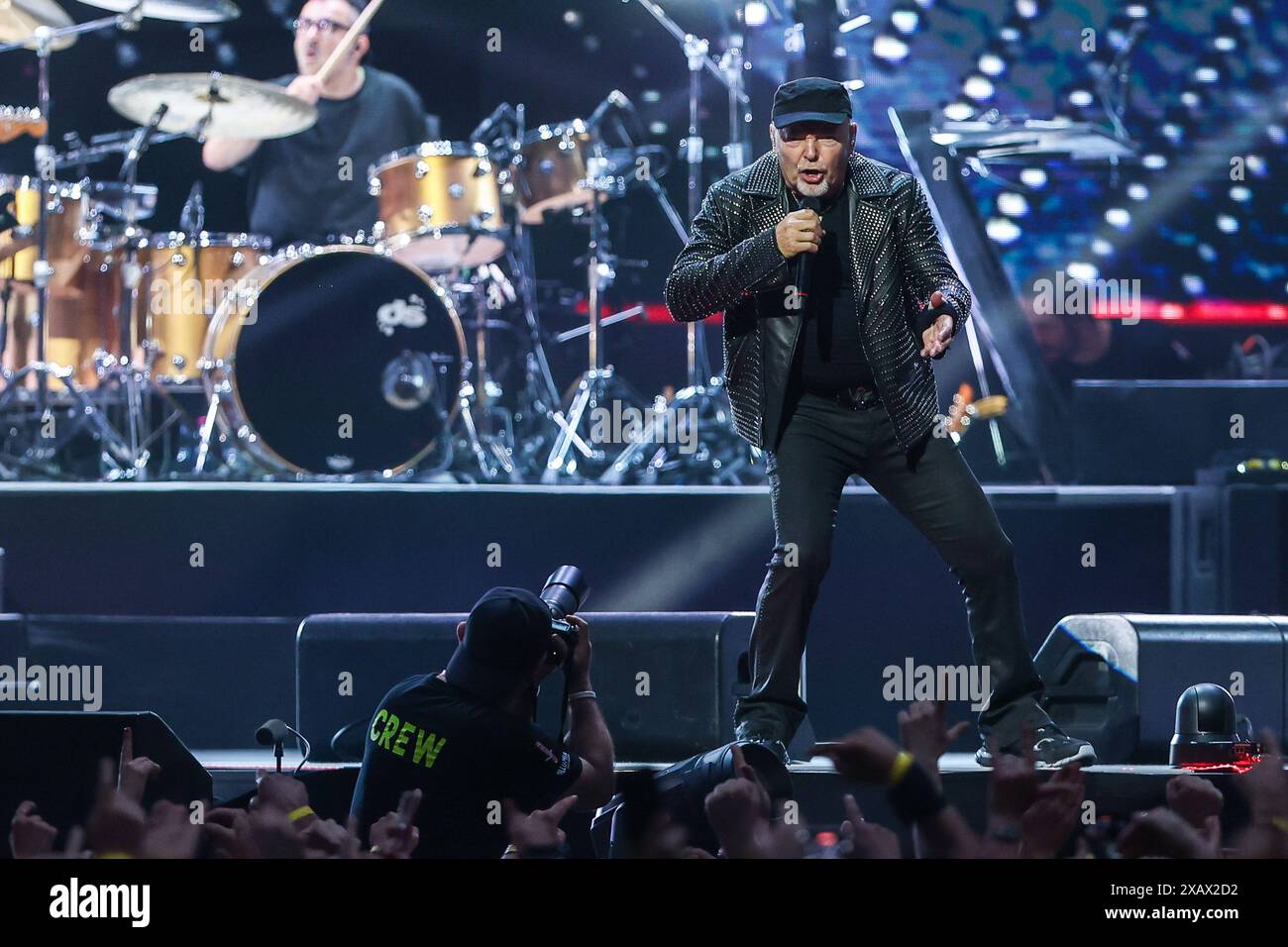 Vasco Rossi performs live on stage during Vasco Live 2024 at San Siro ...