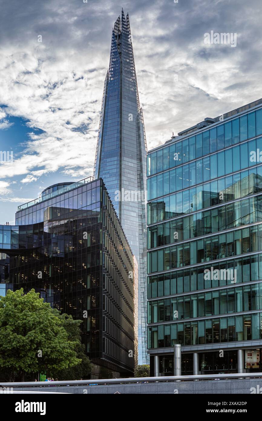 London, England – August 2023. Shard London Bridge Tower, is a pyramid ...