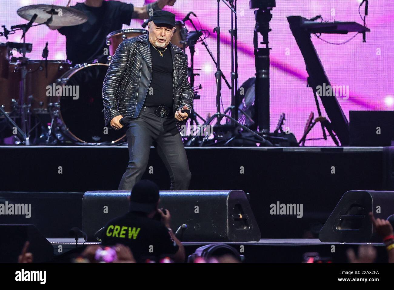 Vasco Rossi performs live on stage during Vasco Live 2024 at San Siro ...