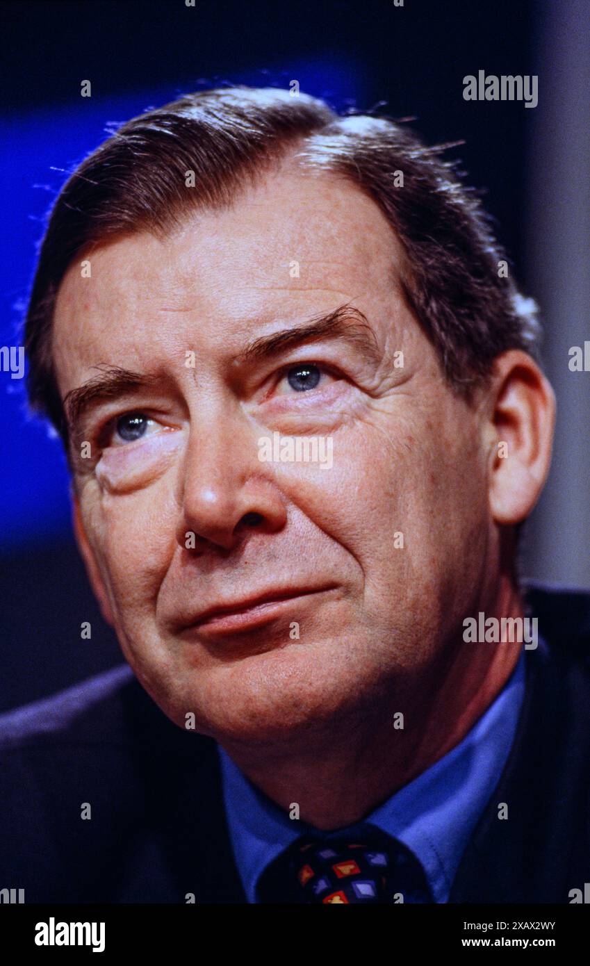 Ian Lang addressing the media at a Conservative Party press conference ...