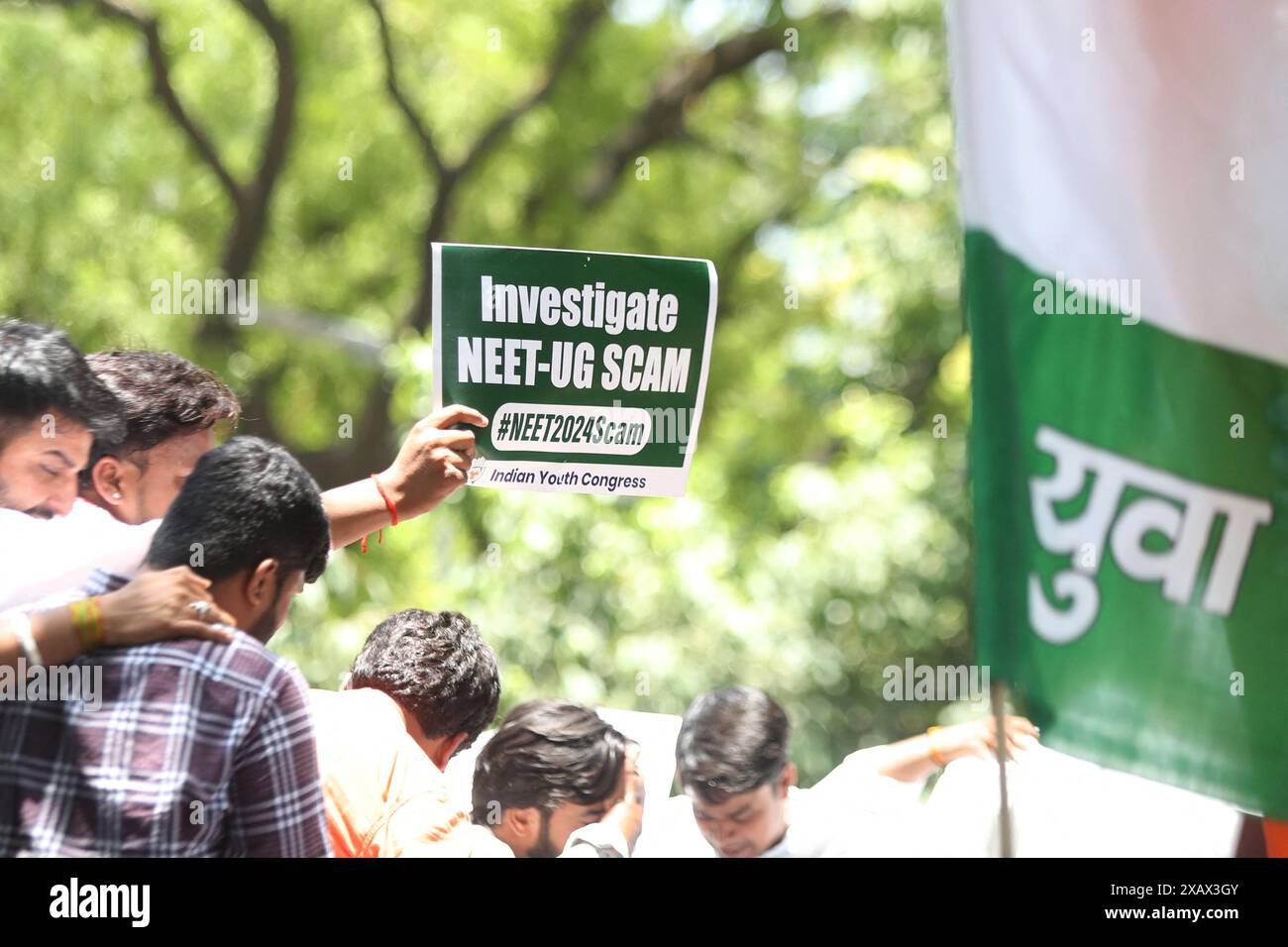 New Delhi, India. 09th June, 2024. Protesters of Indian Youth Congress ...