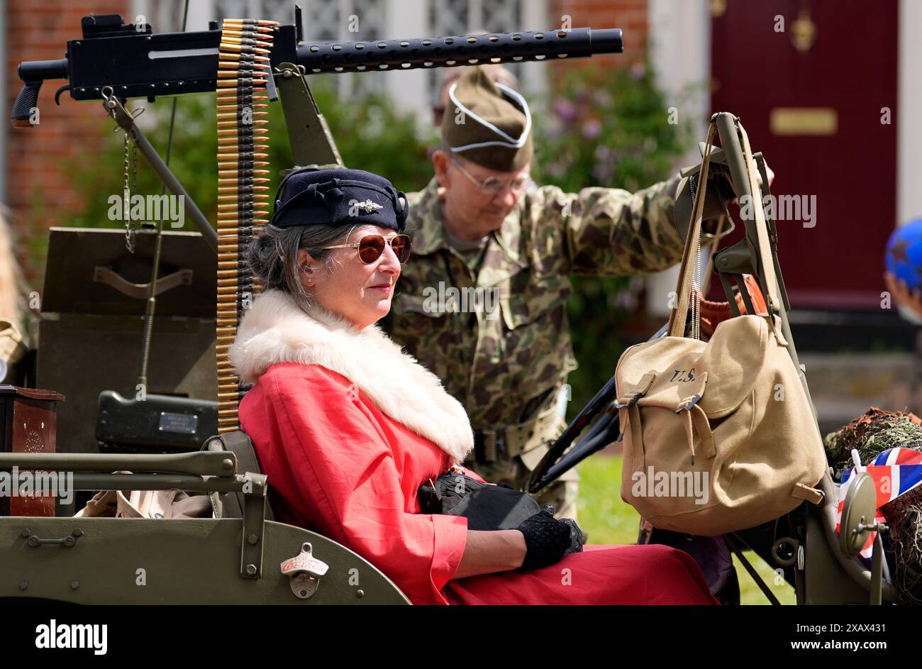 A Southwick Revival enthusiast sits in a jeep on the High street in ...