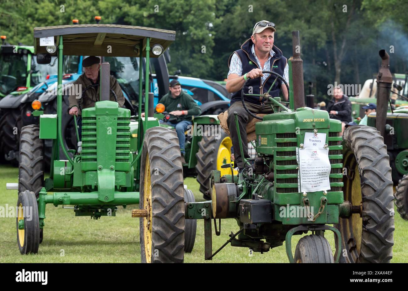 Tactors are driven at Tractor Fest in Newby Hall & Gardens, Yorkshire ...