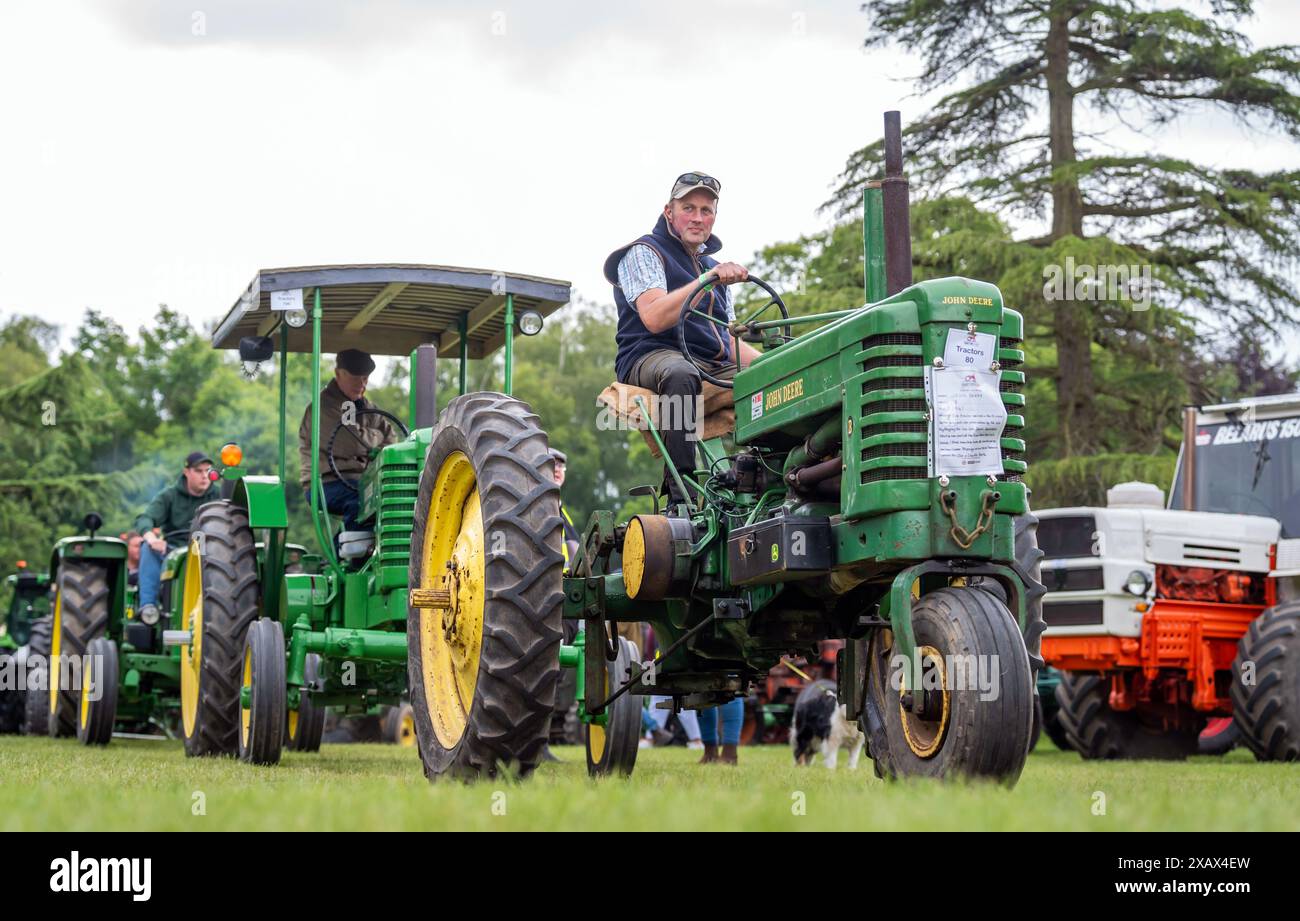 Tactors are driven at Tractor Fest in Newby Hall & Gardens, Yorkshire ...