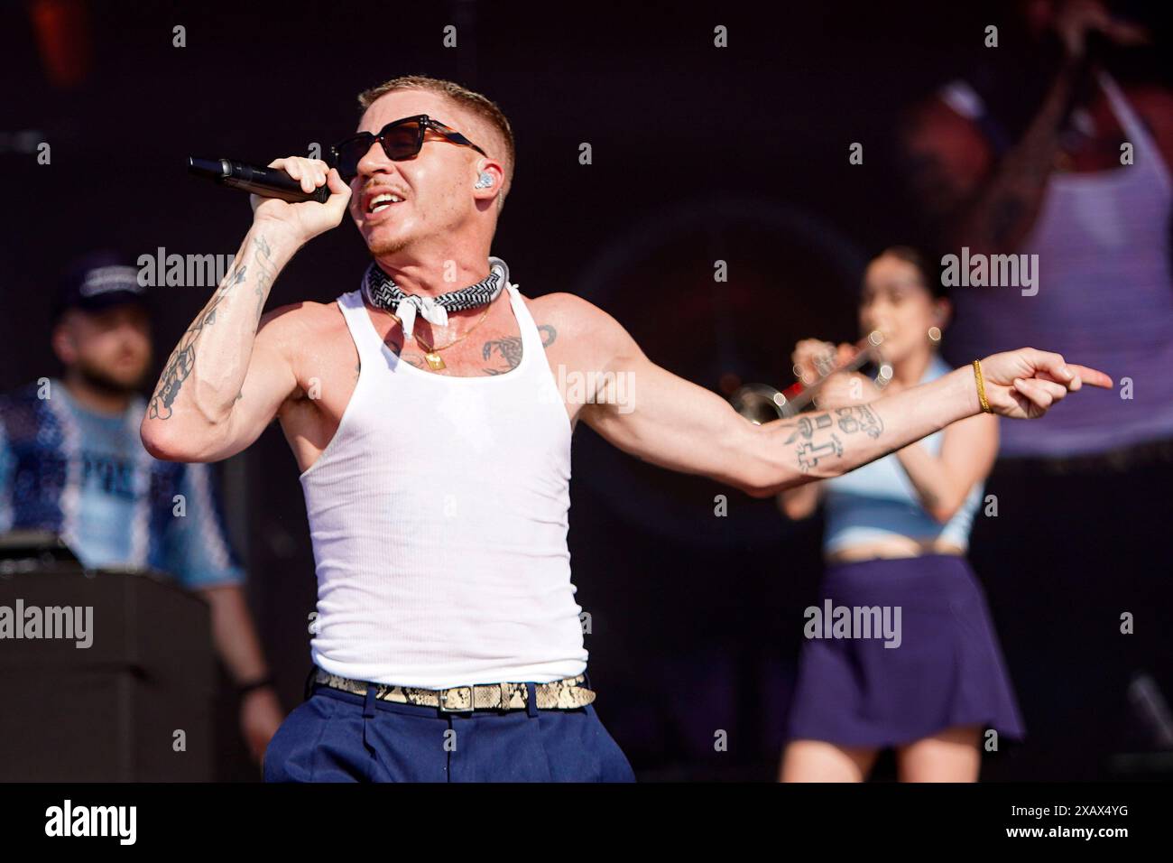 Macklemore live bei einem Konzert beim LIV Golf Event 2024 im Golf Club ...