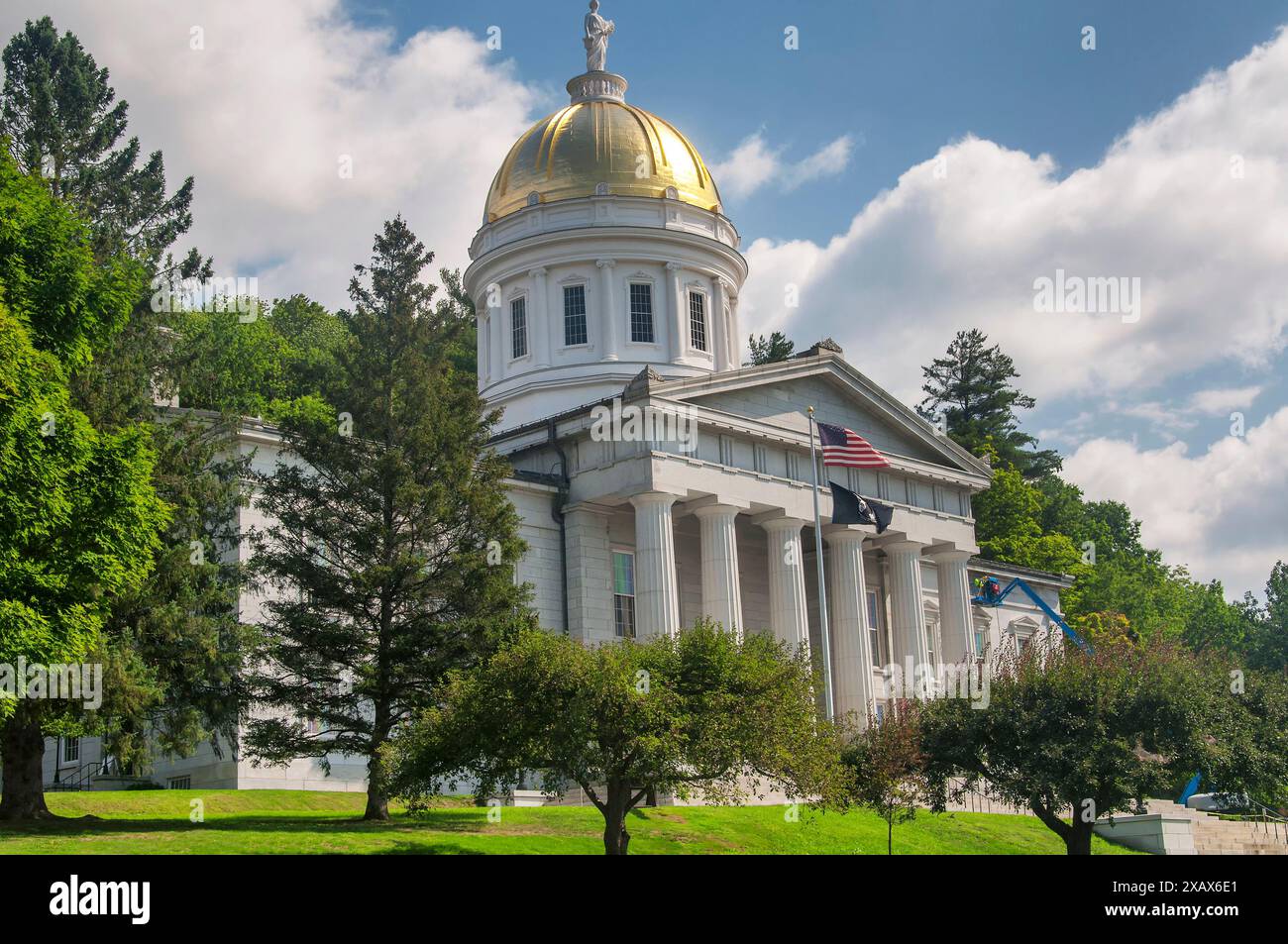The iconic greek revival state house in the montpelier the capital of ...
