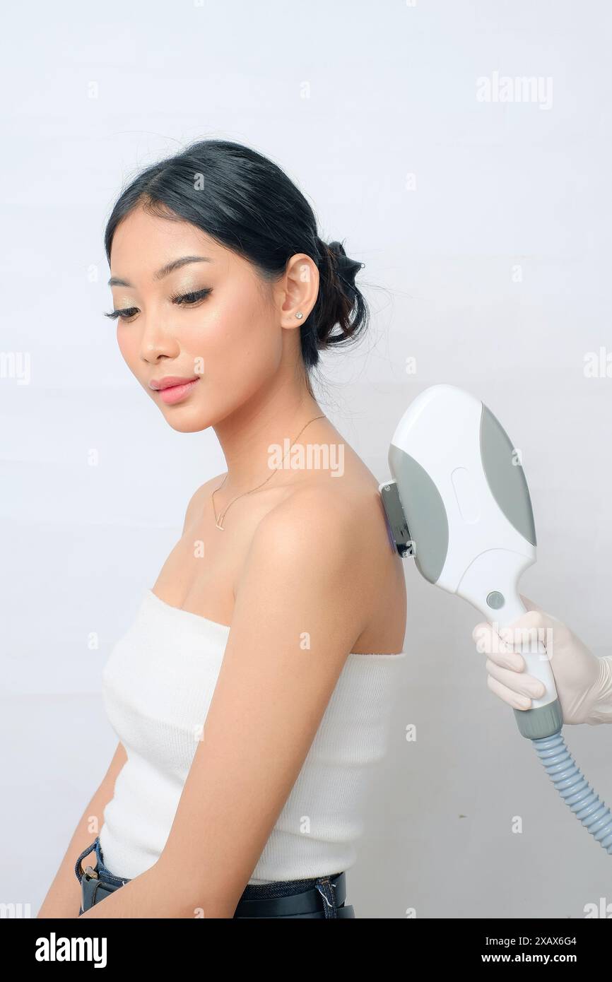 Intense Pulse Light (IPL) laser Therapy for Hair Removal on Back Stock ...