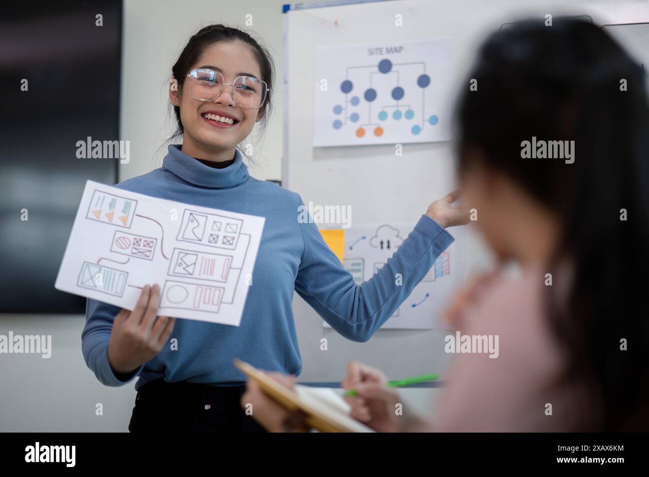 Ux Developer And Ui Designer Brainstorming Session Creative Collaboration And Innovative Design