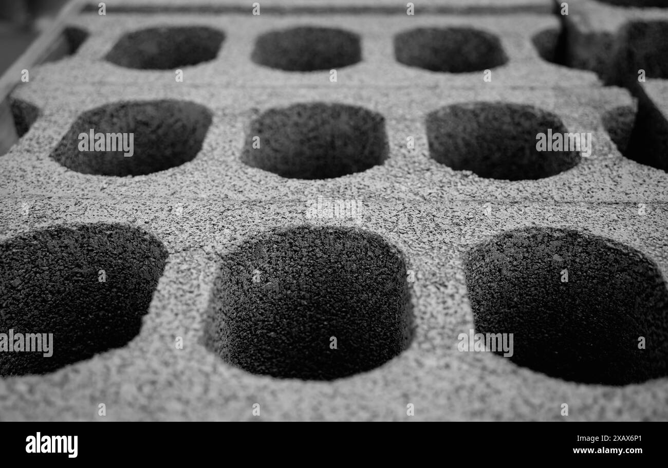 Concrete bricks on top Black and White Stock Photos & Images - Alamy