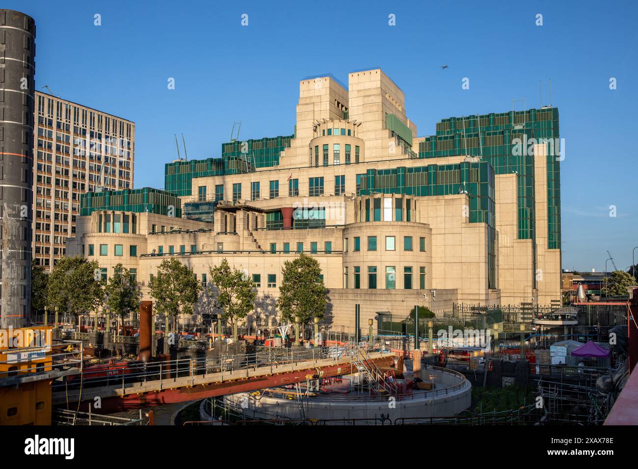 London, England – August 2023. The SIS Building, also called the MI6 ...