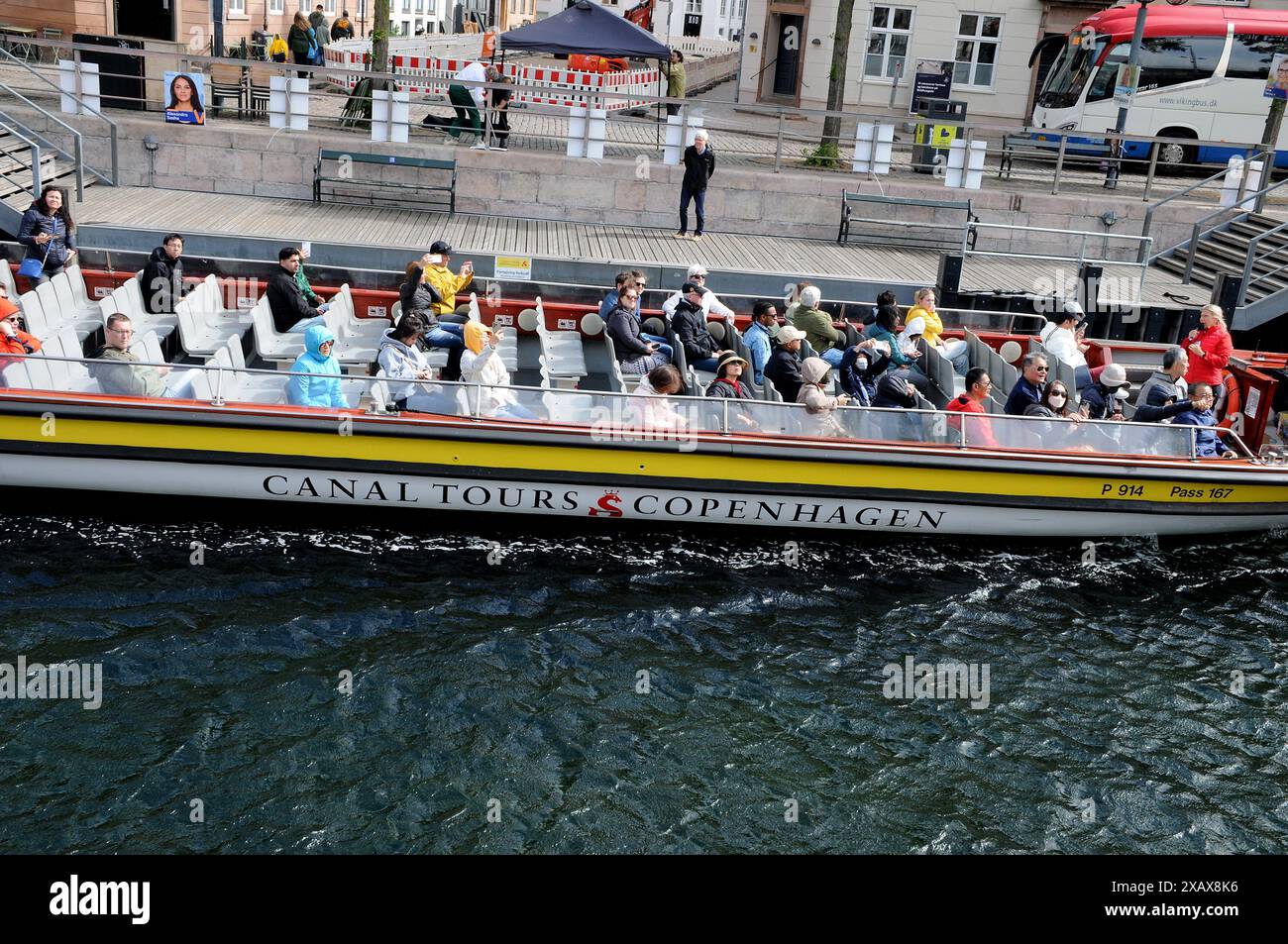Copenhagen/ Denmark/09 JUNE 2024/ Travelers boat ride canal tours ...