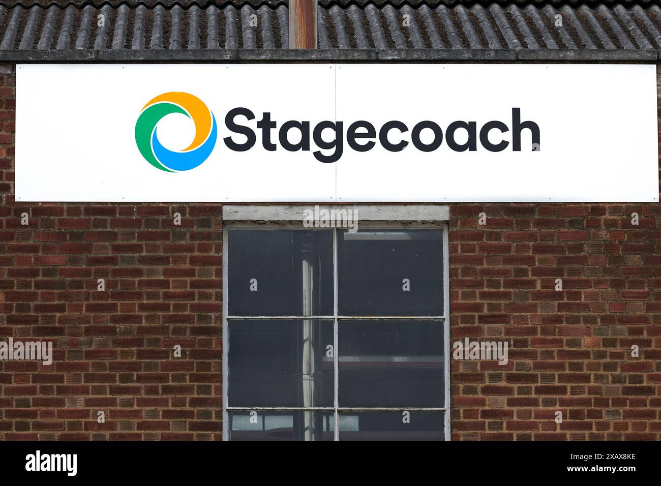 Stagecoach coach park at Corby, England Stock Photo - Alamy