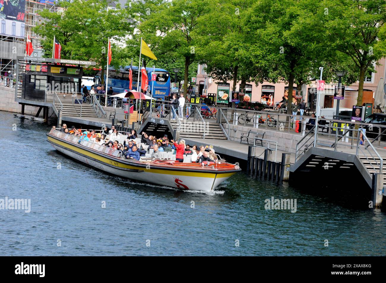 Copenhagen/ Denmark/09 JUNE 2024/ Travelers boat ride canal tours ...