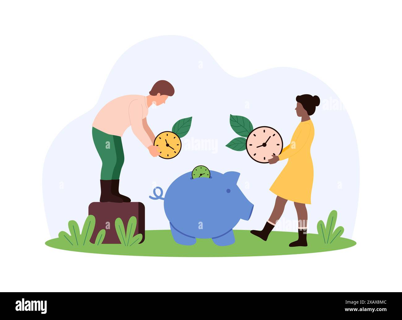 Time investment to save money, return capital in future, pension. Tiny ...