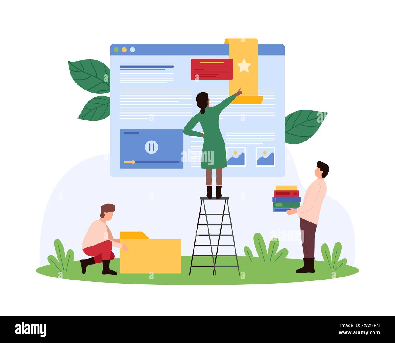 Webpage bookmark in browser window for online Internet pages ...