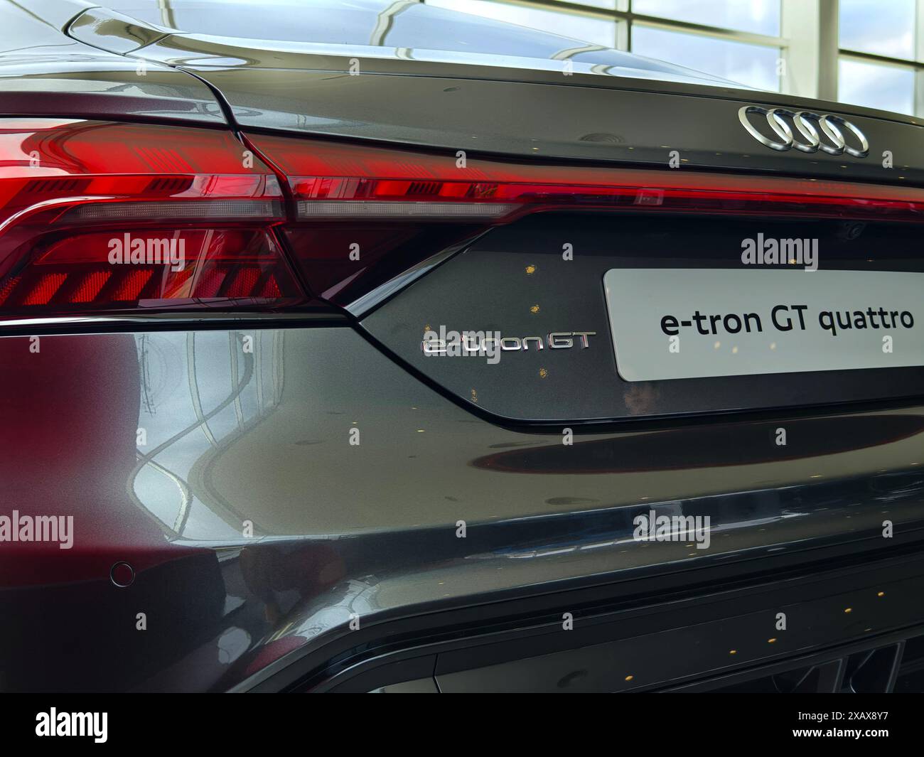 PHUKET, THAILAND- June 01, 2024: Modern cars inside an Audi showroom at ...