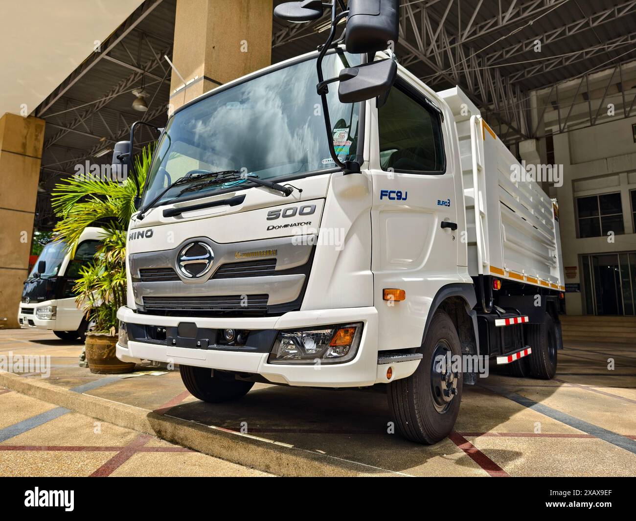 PHUKET, THAILAND- June 01, 2024: White Hino lorry truck outside near ...