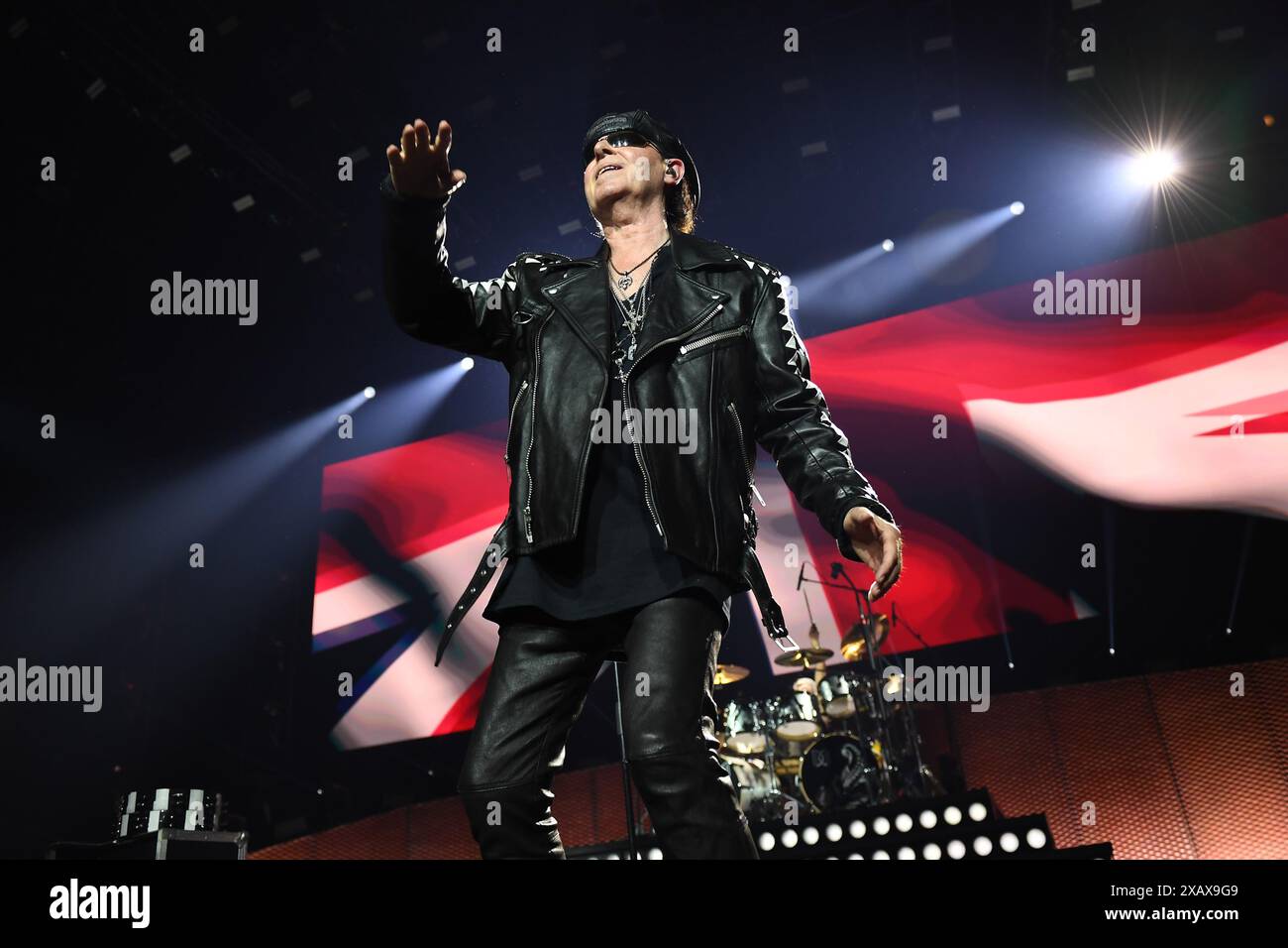 LONDON, ENGLAND - JUNE 08: Klaus Meine of ‘Scorpions’ performing at OVO ...