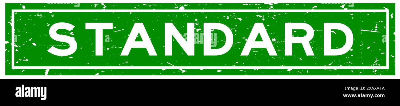 Grunge green standard word square rubber seal stamp on white background Stock Vector Image & Art ...
