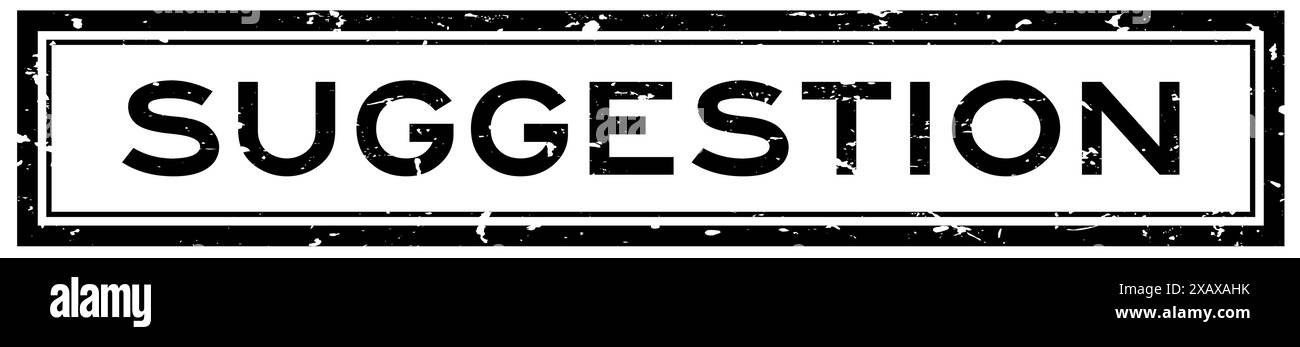 Grunge black suggestion word square rubber seal stamp on white ...