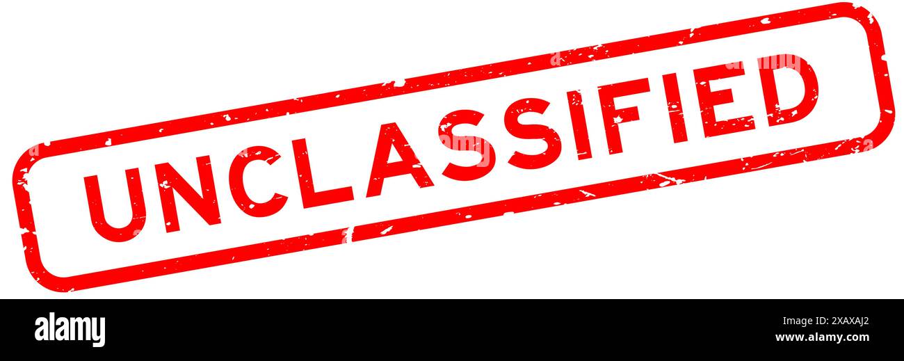 Grunge red unclassified word square rubber seal stamp on white background Stock Vector Image ...