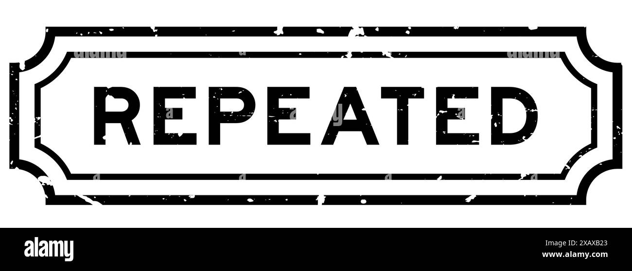 Grunge black repeated word rubber seal stamp on white background Stock ...